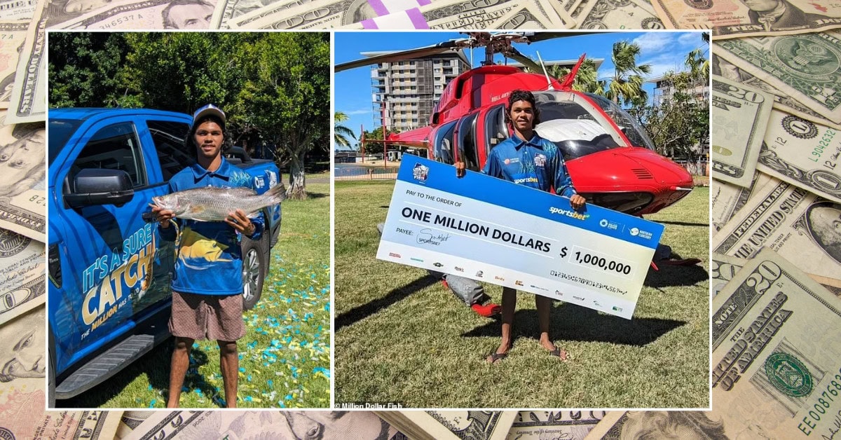Aussie teen lands $1m fish bonus with big barramundi